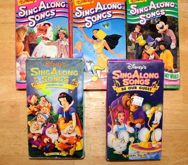 DISNEY SING ALONG Songs VHS Lot of 5-#1 & 10, Colors of the Wind ...