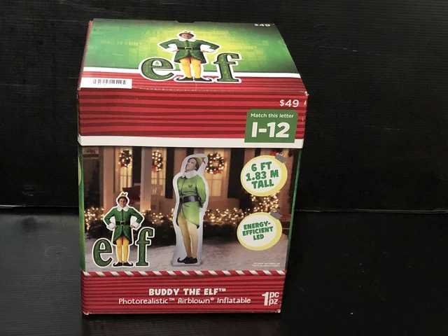 New Inflatable 6 Ft Pre Lit Led Airblown Photorealistic Buddy The Elf Christmas 5735 Picclick Ca