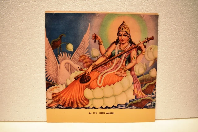 VINTAGE LITHOGRAPH PRINT Hans Wahini Goddess Hindu Mythology Calendar ...