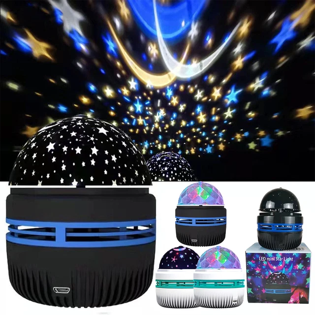STAR PROJECTOR NIGHT Light Crystal Magic Ball Lamp USB Charging Mini ...