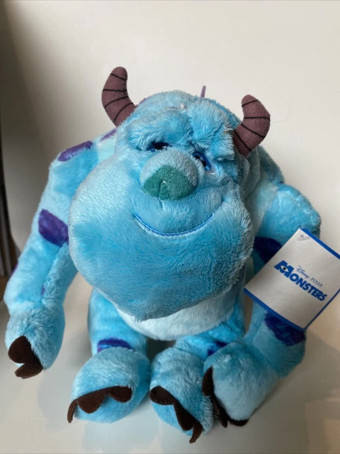 DISNEY PIXAR MONSTERS Inc Sulley Plush Soft Toy Blue Purple With Tag ...