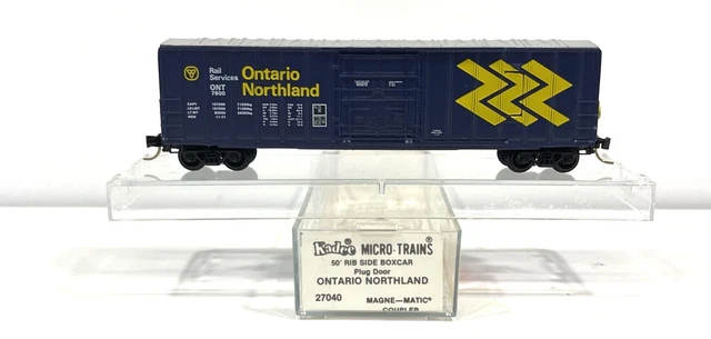 N SCALE KADEE Micro-Trains 50' Box Car Ontario Northland 7800 Stock No 27040 New $37.40 ...