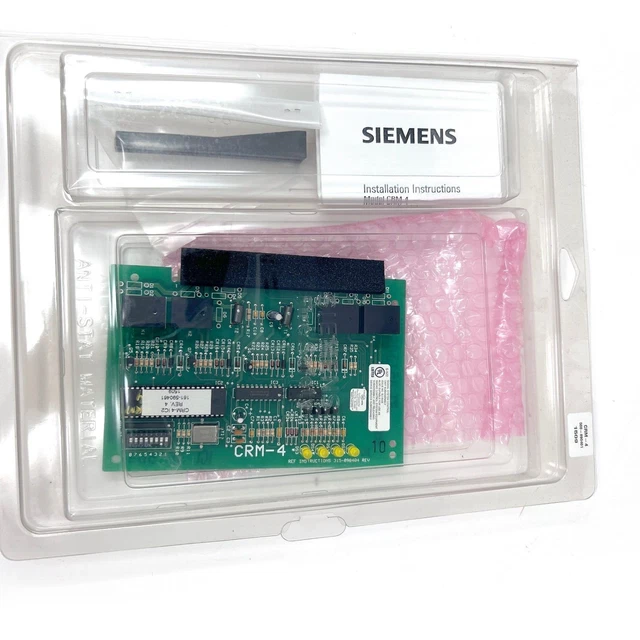 SIEMENS CRM-4 CONTROLLABLE Relay Module 500-890401 Fire Alarm System ...
