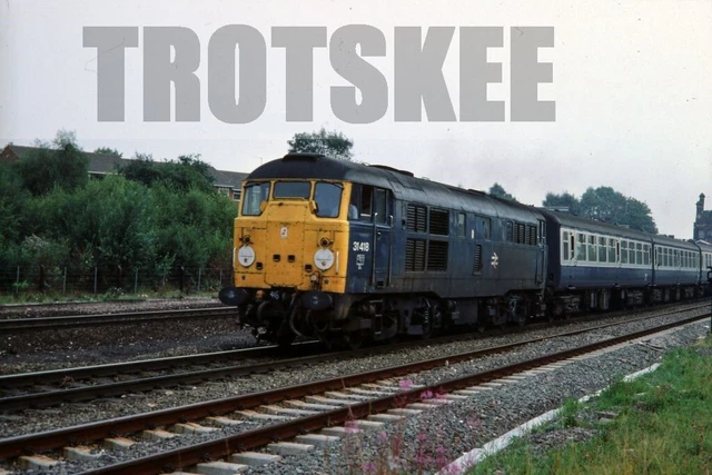 35MM SLIDE BR British Rail Diesel Loco Class 31 31418 Water Orton 1984 ...