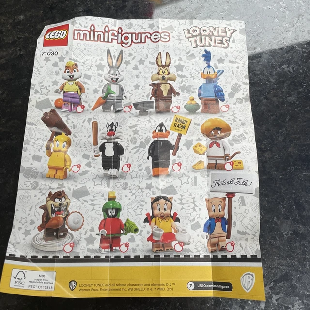 LEGO MINIFIGURE, LOONEY Tunes - check list, check sheet, tick list £0. ...