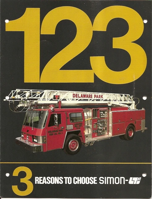 FIRE EQUIPMENT BROCHURE - Simon-LTI - Aerial Ladder (DB11) $14.95 ...