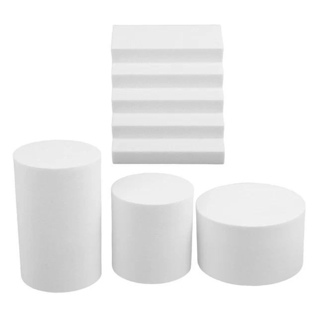 SCULPTURE MODELING FOAM Polystyrene Round Disc Cylinders Blocks DIY ...