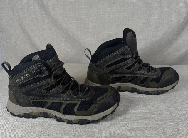 IRISH SETTER BOOTS Mens 8 UltraDry Waterproof ScentBan Black Brown Gray ...