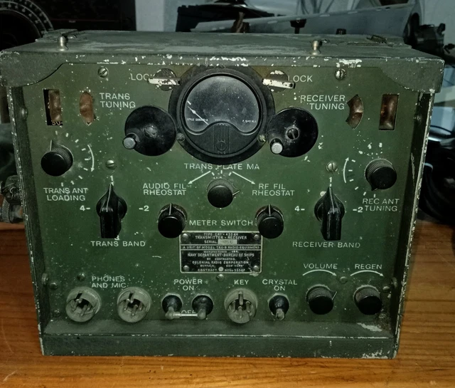 TBY-8 US NAVY Transmitter-Receiver Ricetrasmettitore VHF WWII EUR 506 ...
