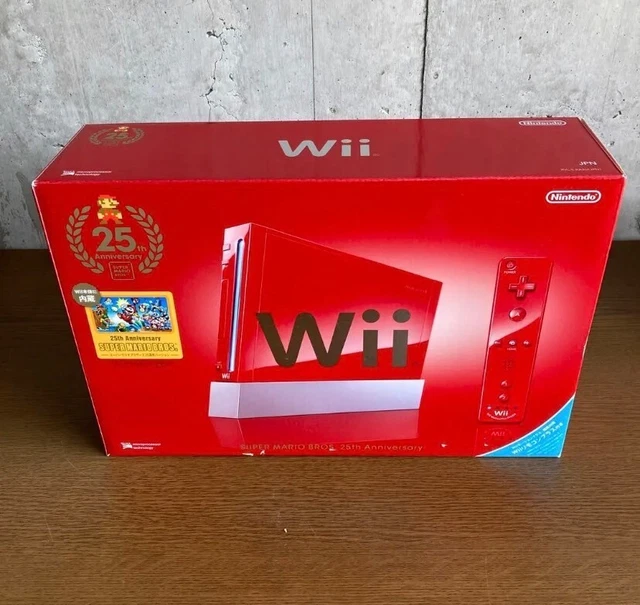 NINTENDO WII SUPER Mario Bros 25th Anniversary Limited Edition Red ...