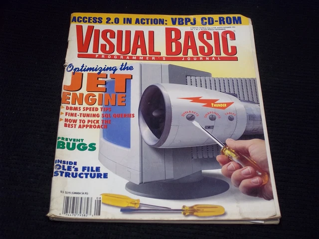 1994 AUGUST VISUAL Basic Magazine - Jet Engine Front Cover - H 3889 £39 ...
