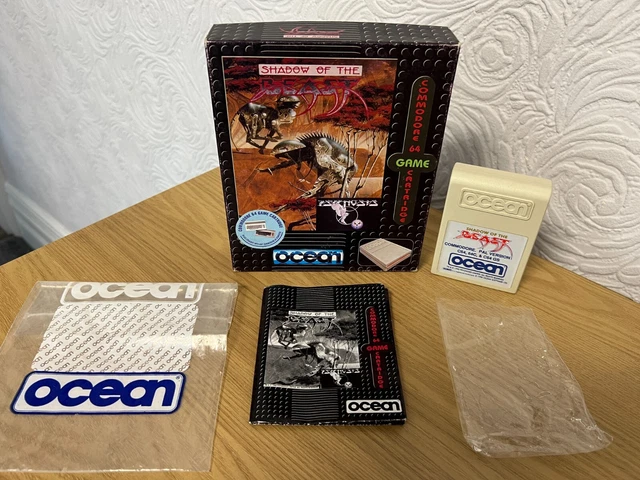 CARTUCCIA FUNZIONANTE OCEAN Shadow of the Beast Commodore 64 in scatola ...