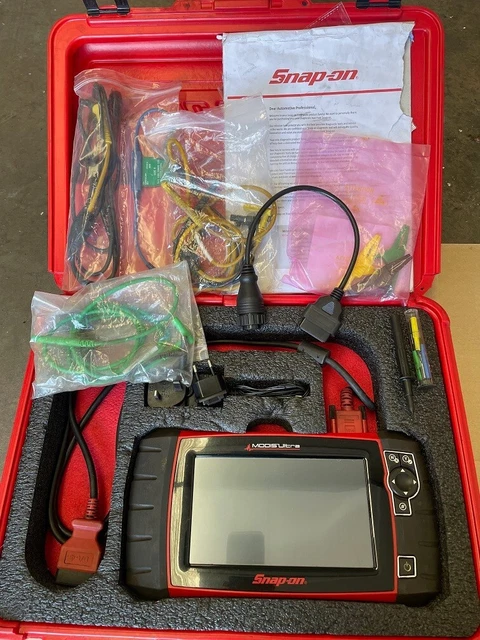SNAP ON MODIS Ultra diagnostic scanner (22.2) OBD scope hardcase leads ...