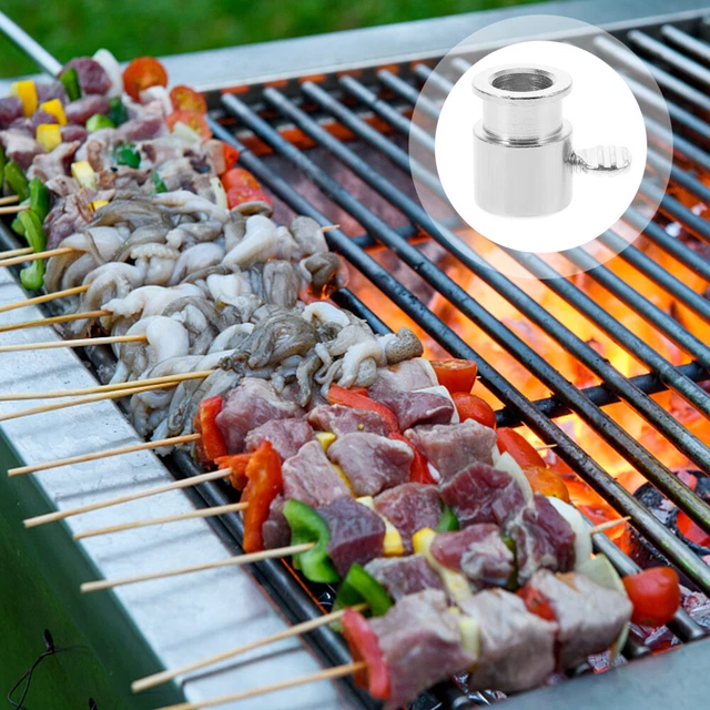 4 PCS BBQ Limit Sleeves Gas Oven Grill Stop Collar Fork Cover Barbecued ...