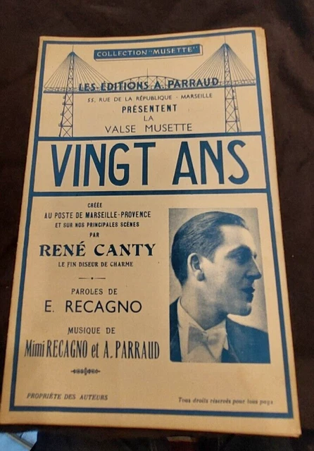 SPARTITO VINGT ANNI René Canty Sheet Music EUR 17,35 - PicClick IT