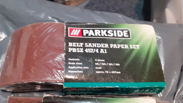 PARKSIDE BELT SANDER Paper Set PBSZ 457/4 A! - 6 Sheets £7.95 - PicClick UK