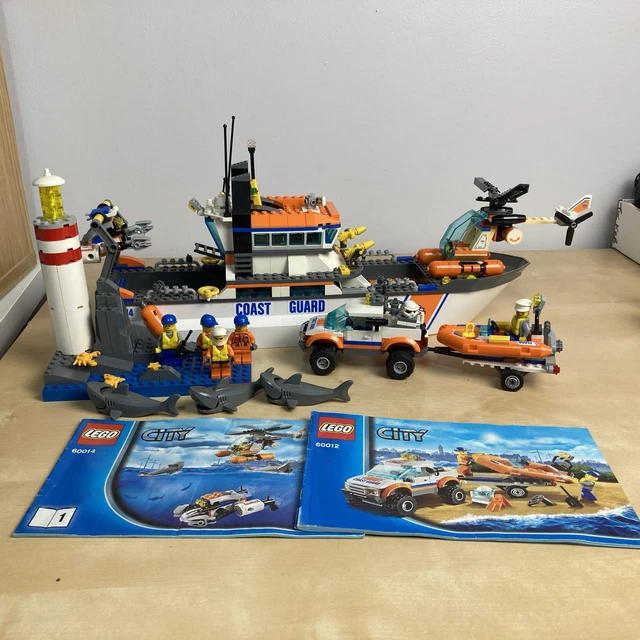 CLASSIC LEGO CITY 60014 Coast Guard kit & 60012, 95% complete £32.10 ...