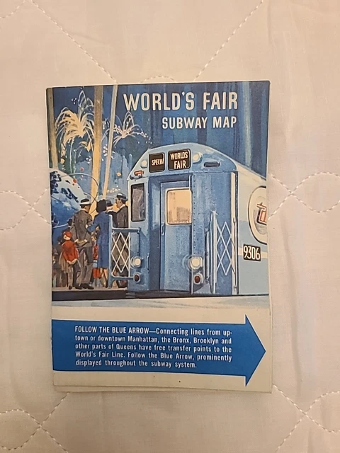 MAP WORLD’S FAIR Subway Map 1964 New York City Transit Authority Folded ...