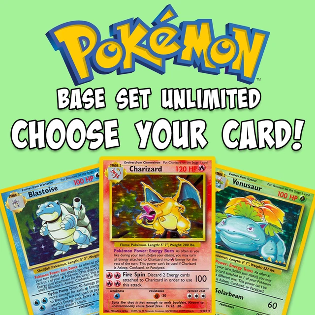 1999 POKEMON BASE Set UNLIMITED Choose Your Card WOTC Pokemon Cards NM 1999-pokemon-base-set-unlimited-choose-your-card-wotc-pokemon-cards-nm