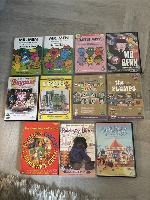 11 X 1970S Classic Cult Kids DVD's -Bagpuss Flumps Mr Men, Ben, Ivor ...