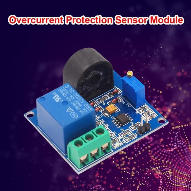 DETECTION SENSOR MODULE 5A Relay Overcurrent Over-Current Protection ...