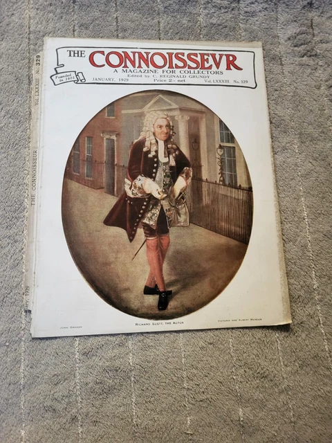 (BMJAP32) CONNOISSEUR MAGAZINE Cover Page Jan 1929 : Richard Suett. The ...