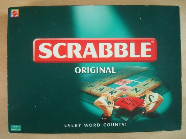SCRABBLE ORIGINALE EVERY Word Counts! Gioco da tavolo di Mattel 1999 completo EUR 12,73 ...