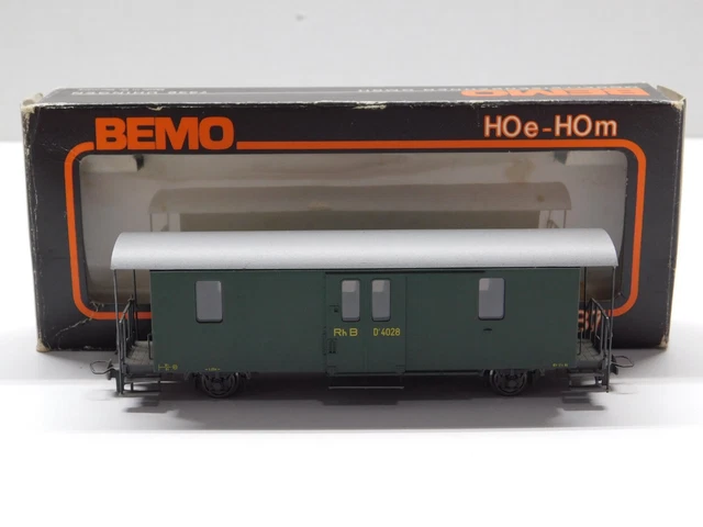 HOM GAUGE BEMO 3264 BAGGAGE PASSENGER CAR WAGON TRAIN RHB D #4028 $9.99 ...