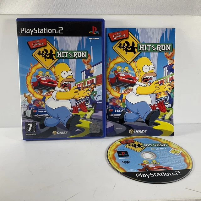 THE SIMPSONS HIT & Run PS2 Playstation 2 Black Label UK Pal Complete GC ...