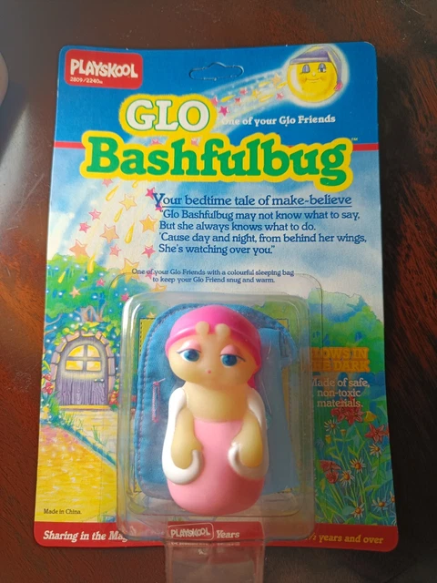 GLO BASHFULBUG VINTAGE Glo friends playskool 1980's Glo worm Glo bug ...