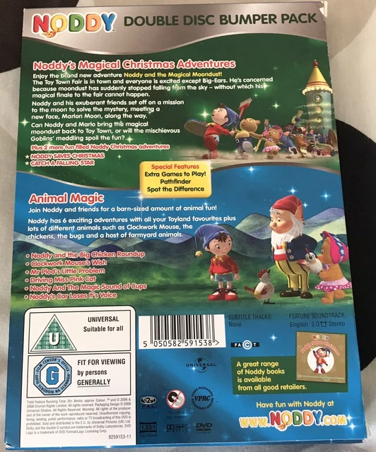 NODDY DVD NODDYS Magical Christmas Adventure & Animal Magic Bumper Rare ...
