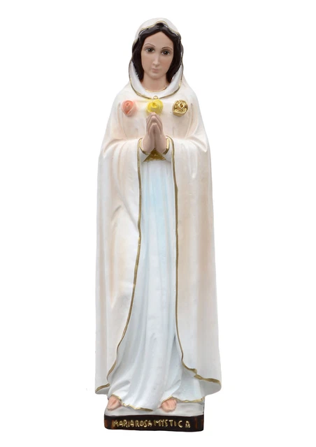 OUR LADY OF Rose Mystica Resin Statue 17,72 inches EUR 100,18 - PicClick FR