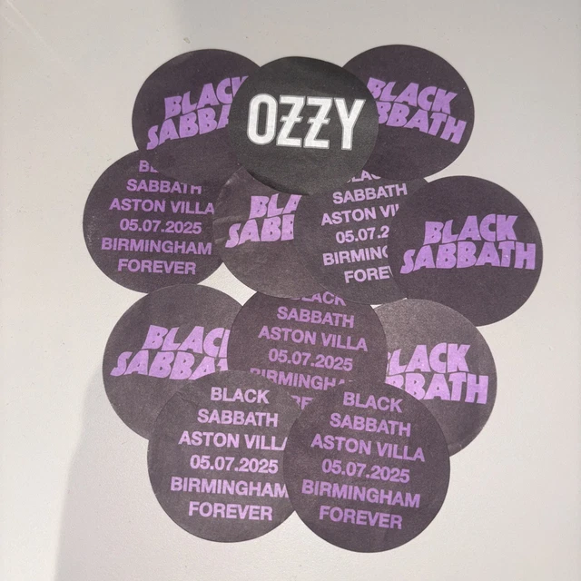 OZZY OSBOURNE BLACK Sabbath Last Ever Performance Show Confetti 5th ...