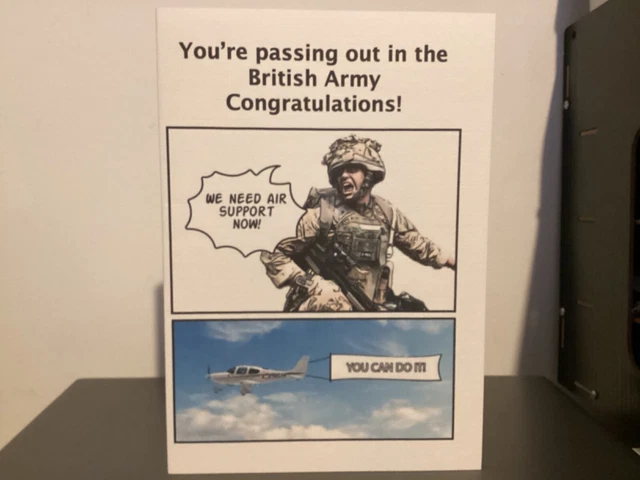 BRITISH ARMY PASSING out card. In aid of COMBAT STRESS. £2.00 - PicClick UK
