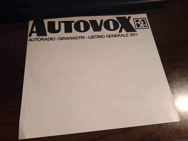 AUTORADIO AUTOVOX . 1971 catalogo + listino prezzi-FERRARI-MASERATI ...