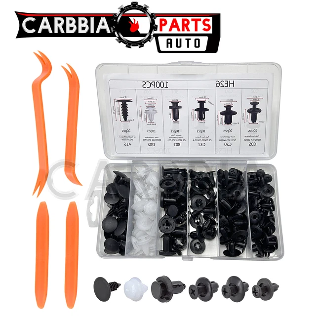 UNIVERSAL RIVET CLIPS Car Retainer Fender Liner Fastener 6 Size w ...