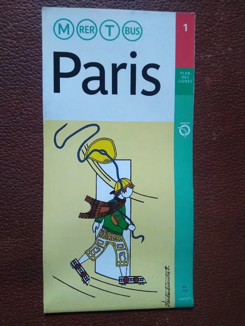 PLAN RATP PARIS M RER T BUS Annee 2002 DISNEYLAND Resort EUR 3,65 ...