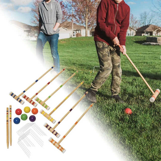 SIX PLAYER CROQUET Set Croquet Set for 6 Players for Yard Teens Family ...