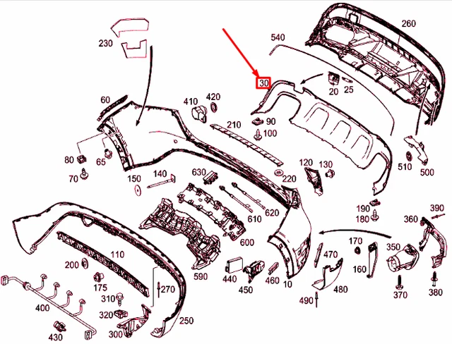 MERCEDES-BENZ GLA X156 Rear Bumper Bottom Trim A1568850925 NEW GENUINE ...