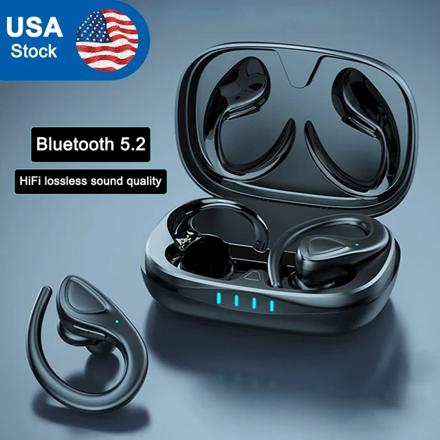 BLUETOOTH HEADSET 5.2 True Wireless TWS Earphones HiFi Sport Earbuds ...