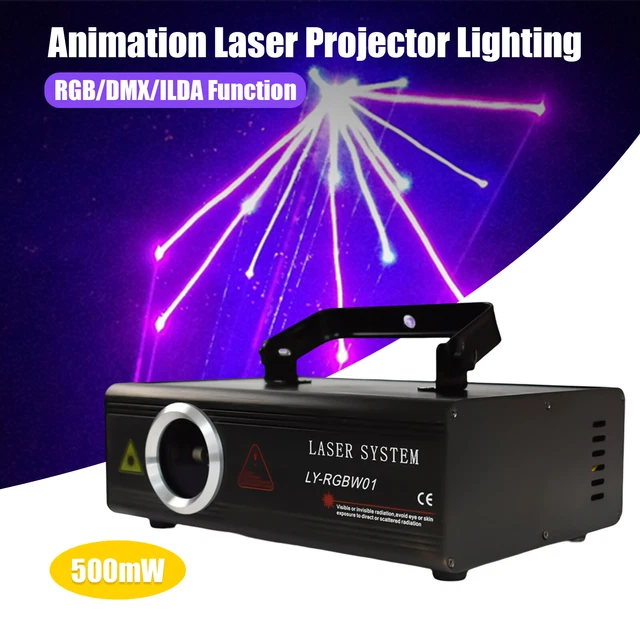 500MW RGB ANIMATION Laser Projektor Licht DMX ILDA DJ Party Club ...