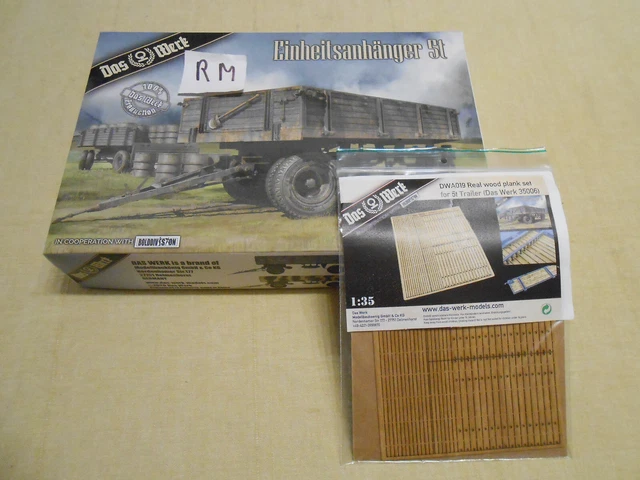 1/35 DAS WERK DW35006 Einheitsanhänger 5t + DWA 019 Real wood plank Set ...