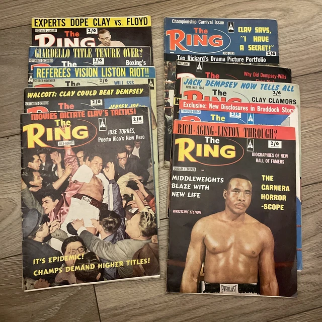 VERY RARE VINTAGE The Ring Boxing Magazine 10 Issues From 1965 £25.00 ...