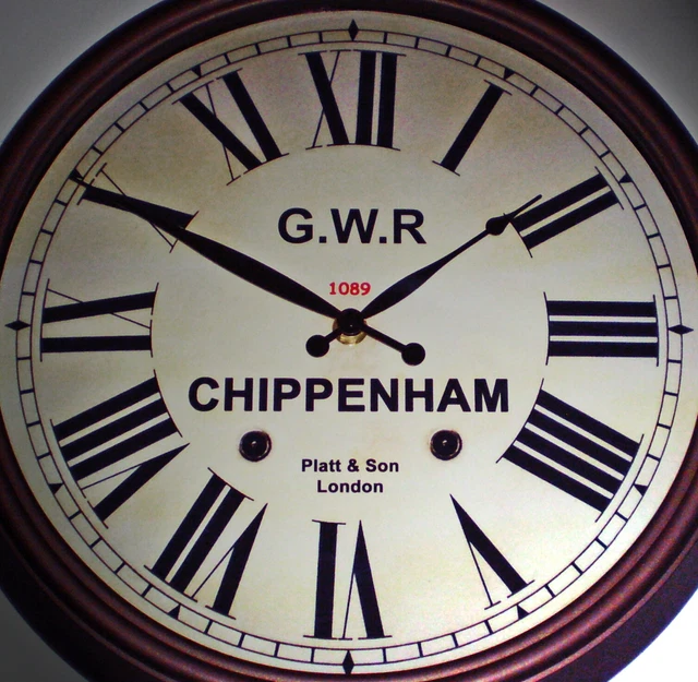 GREAT WESTERN RAILWAY GWR Victorian Style Clock, Chippenham Station £63 ...