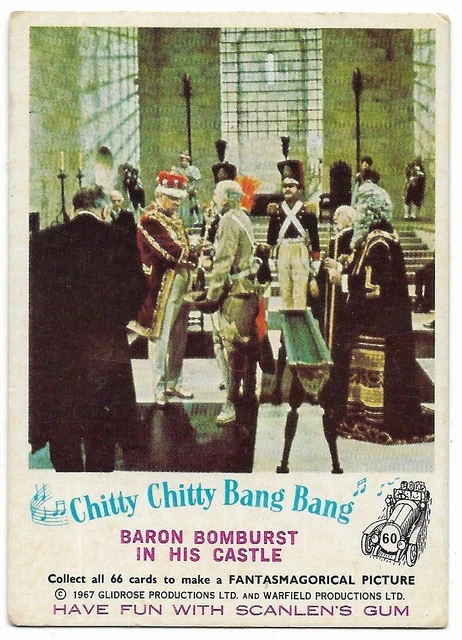 1969 SCANLENS CHITTY Chitty Bang Bang (50) Baron Bomburst In His Castle ...