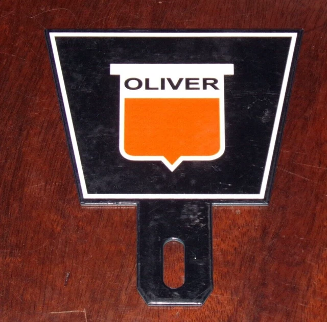 VERY RARE OLIVER TRACTOR Porcelain License Plate Topper Sign, Farm, Gas ...