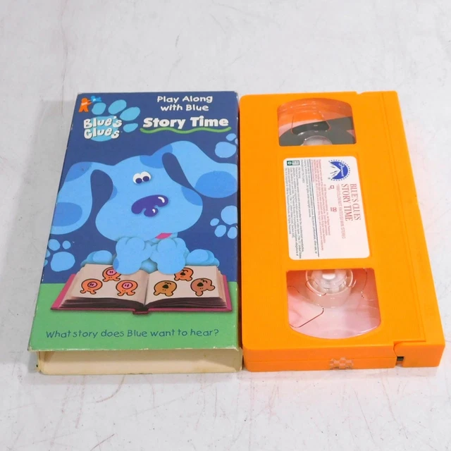 NICKELODEON BLUES CLUES Story Time VHS Tested Working Orange Cassette ...