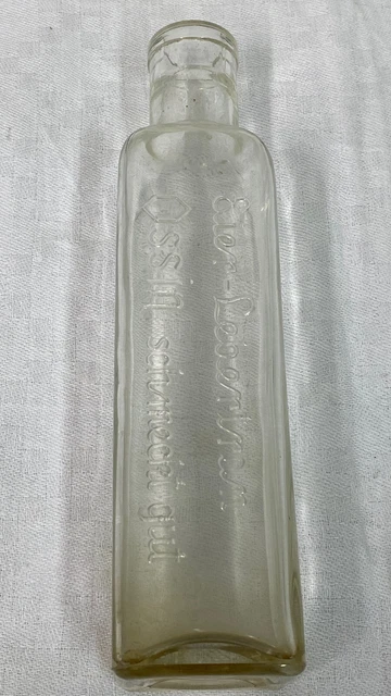 ALTE GLASFLASCHE OSSIN Eier-Lebertran OSSIN 22 cm hoch EUR 9,90 ...