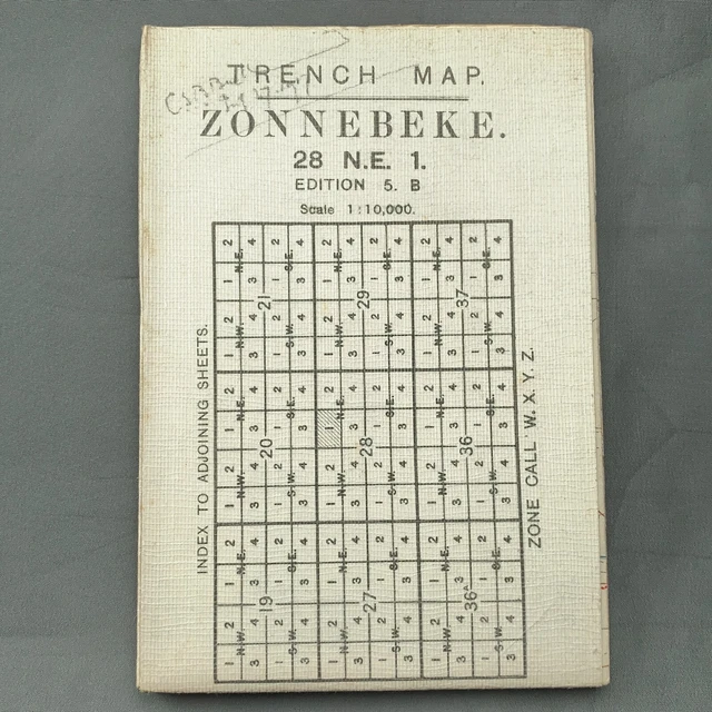 PASSCHENDAELE ZONNEBEKE YPRES Redoubts WW1 Trench Map 1:10,000 28 NE ...