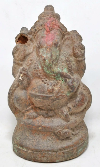 ANCIEN TERRE CUITE Argile God Ganesha Idol Figurine Original Main ...
